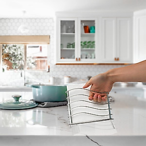 LEVIMETREE Silver Napkin Holder - Napkin Holders for Tables Modern Serviette Holder Tissue Dispenser Perfect for Outdoor Events - Decorative Clear Cocktail Napkin, servilleteros para mesas