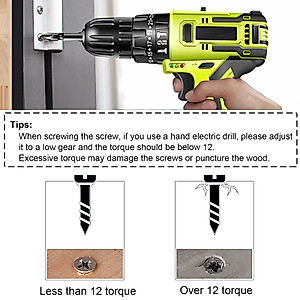 #4 x 1-5/8'' Wood Screws,Stainless Steel Self-Tapping Screws, Phillips Drive Countersunk Head Kitchen Cabinet Screws, for Repairing Furniture, Carpentry or DIY, 70Pcs and 30PCS Screw Anchors, M3x40mm