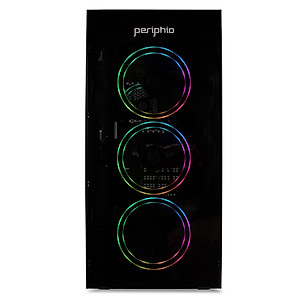 Periphio Elemental | Prebuilt Gaming PC Computer Tower | Intel Core i5-10400F | 16GB DDR4 RAM | GeForce RTX 3050 6GB Graphics | 500GB SSD + 1TB HDD | RGB | WiFi | Windows 11 (Storm)