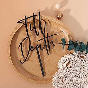 Gothic Till Death Cake Topper - Old English Wedding Cake Topper - Wedding, Anniversary, Valentines Cake Topper (Till Death Cake Topper)