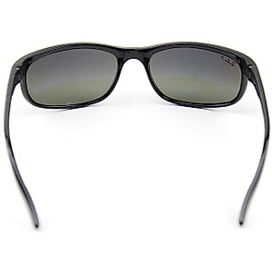 Ray-Ban RB2027 601/W1 PREDATOR 2 Sunglasses Black /Crystal Polarized Mirror Grey Lens., 62
