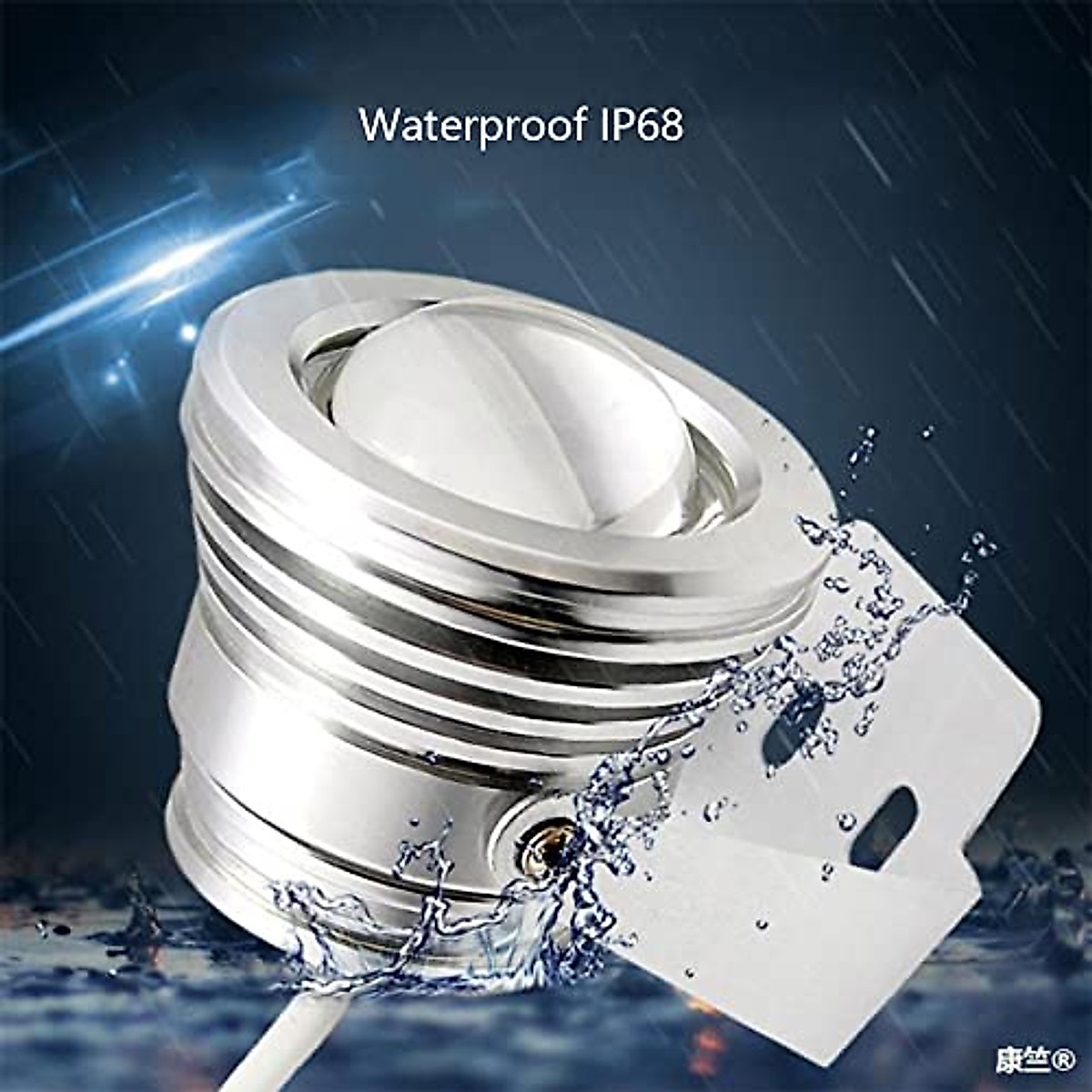 TWXG Waterproof IP68 Pool Light LED 12V/24V Underwater Light Spot Light for Swimming Pool Fountains Pond Water Garden Aquarium Rotatable Landscape Light,10W