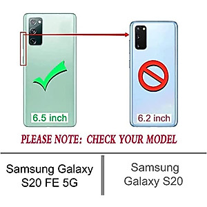 Samsung Galaxy S20 FE 5G Case - HONG-AMY 3-in-1 Heavy Duty Shockproof Protection with 2 Tempered Glass Screen Protectors (Black/Grey)