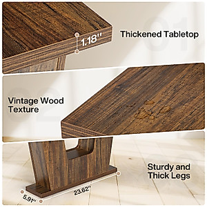 Tribesigns 63-Inch Wood Executive Desk, Large Office Computer Desk, Industrial Simply Style Study Writing Desk Business Workstation for Home Office