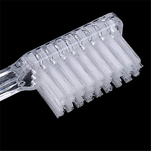 Kshcf Folding Toothbrush Plastic Transparent Portable Outdoor Travel Camping Foldable Teethbrush Soft Hair Solid Color Tooth Brush