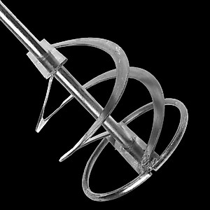 SDS Spiral Mixing Paddle Paint and Mud Mixer Mixer Whisk Silver for Drill in 1 to 5 gallon buckets Fits all Standard (size: 4 inch x 20 inch, around 100mm x500mm)