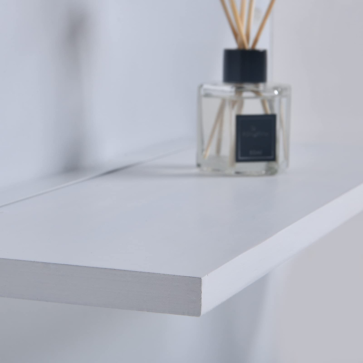 CHANGE MOORE Floating Shelves for Wall Set of 3 Easily Wall Mounted Wood Storage Shelves Hanging Shelf for Bedroom, Bathroom, Living Room, Kitchen, Office White