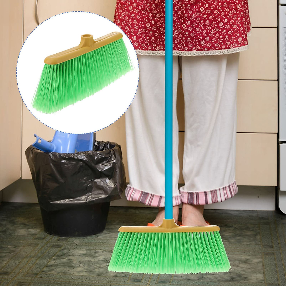 iplusmile Broom Head Replacement Broom Cleaning Head for Outdoor Indoor Courtyard Garage Kitchen Office Floor Broom Refill Head