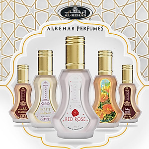 Al Rehab Red Rose Eau de Parfum Spray for Women, 1.2 Ounce / 35ml