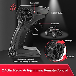 HENEROAR RC Cars,1:14 Scale All Terrain Remote Control Car, 4WD 2.4GHz Off Road Monster Vehicle RC Truck Crawler with Dual Motors, 2 Rechargeable Batteries for 90 Min Play, Toy Gift for Boys Girls