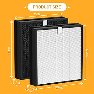 Allisfresh CFX-H1401 True HEPA Filter Replacement Kit Compatible with Samsung Bespoke Cube CFX-H1401/AA Air Cleaner Purifiers, (AX350A9350G/AA, AX350A9350N/AA), 1 Set