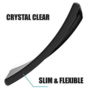 WDMYLFTW Case for Ulefone Note 12 + [2 Pack] Glass Screen Protector Tempered Film - Transparent Silicone Soft Flexible Bumper Shockproof TPU Protective Cover Shell for Ulefone Note 12 (Black)