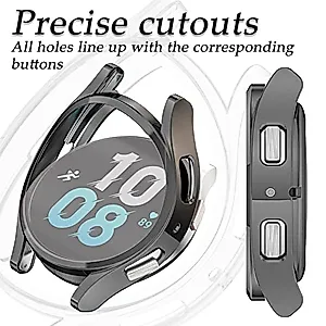 12 Pack Soft Case Compatible with Samsung Galaxy Watch FE & Galaxy Watch 5 & Galaxy Watch 4 40mm/44mm, Soft TPU All-Around Protective Bumper Built-in Screen Protector(12 Colors,40mm)