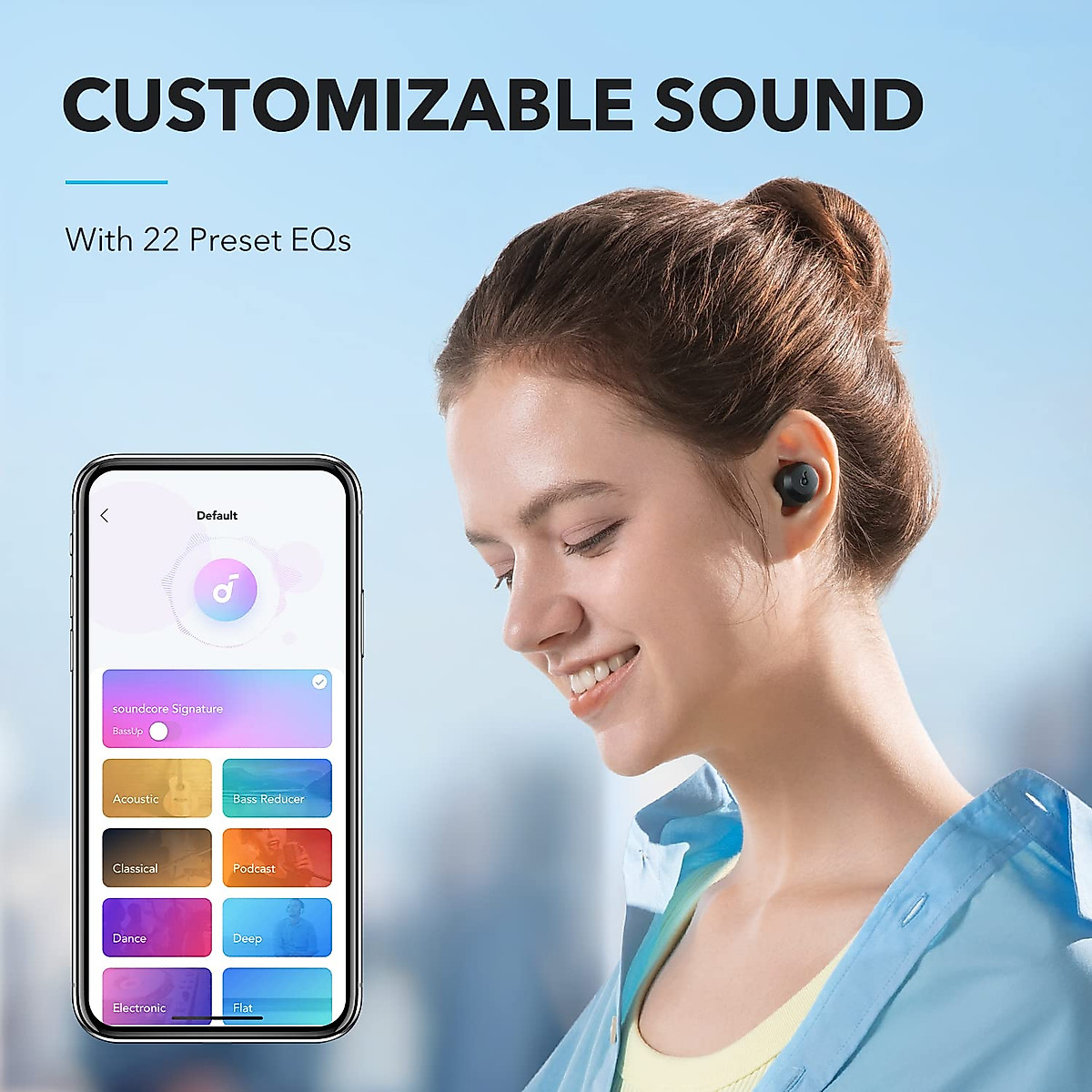 Soundcore by Anker A20i True Wireless Earbuds, Bluetooth 5.3, App, Customized Sound, 28H Long Playtime, Water-Resistant, 2 Mics for AI Clear Calls, Single Earbud Mode (Renewed)