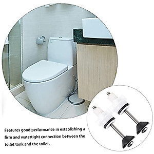 Angoily 6 Pcs Water Tank Fixing Screw Toilet Cover Seat Metal Washers Stainless Steel Washers Toilet Seats Hinges Washers Heavy Duty Toilet Bolts Toilet Seats Screws Stainless Steel Hinge