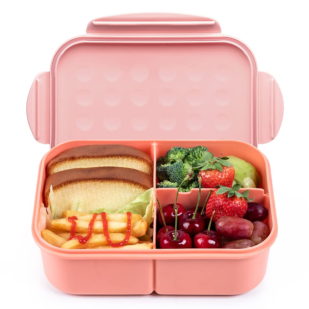 MISS BIG Bento Box,Bento Box Adult Lunch Box,Ideal Leak Proof Lunch Box Containers,Mom’s Choice Kids Lunch Box,No BPAs and No Chemical Dyes,Microwave and Dishwasher Safe Bento Lunch Box Orange & Bl