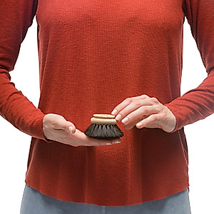 Redecker Horsehair Replacement Head for Dish Brush, 2-inch, Set of 2, 100% Natural and Soft Dark Horsehair and Untreated Beechwood, Made in Germany