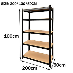 ANSIMIDA 5-Shelf Shelving Units and Storage, Adjustable Heavy Duty Steel Wire Shelving Unit for Garage, Kitchen, Office (39W x 20D x 79H)