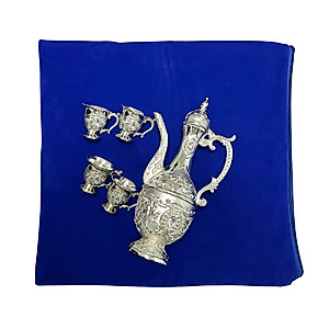 Silver Storage Zippered Bags 18"x18", Velvet Fabric Blue Anti Tarnish Silver Jewelry Storage Bag for Silver Storage, Resistant Jewelry Flatware, Silverplate, Silver Storage Silver Protection