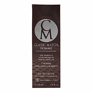 Parfums Belcam Classic Match Homme, our version of a Prestige Designer Eau de Toilette Spray, 100 ml