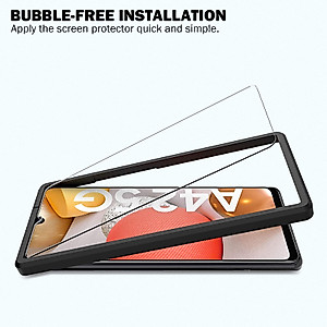 EGV [3+3 Pack Compatible for Samsung Gforalaxy A42 5G Screen Protector Tempered Glass + Camera Lens Protector [Easy Installation] Fingerprint Unlock [Anti-Scratch] [No-Bubble] [Work With Case]