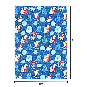 Titiweet Gnome Christmas Wrapping Paper - Christmas Wrapping Paper Clearance, 12 Sheets Cute Christmas Gonme Wrapping Paper for Men Women Boys Girls, 20 x 28 Inches Per Sheet