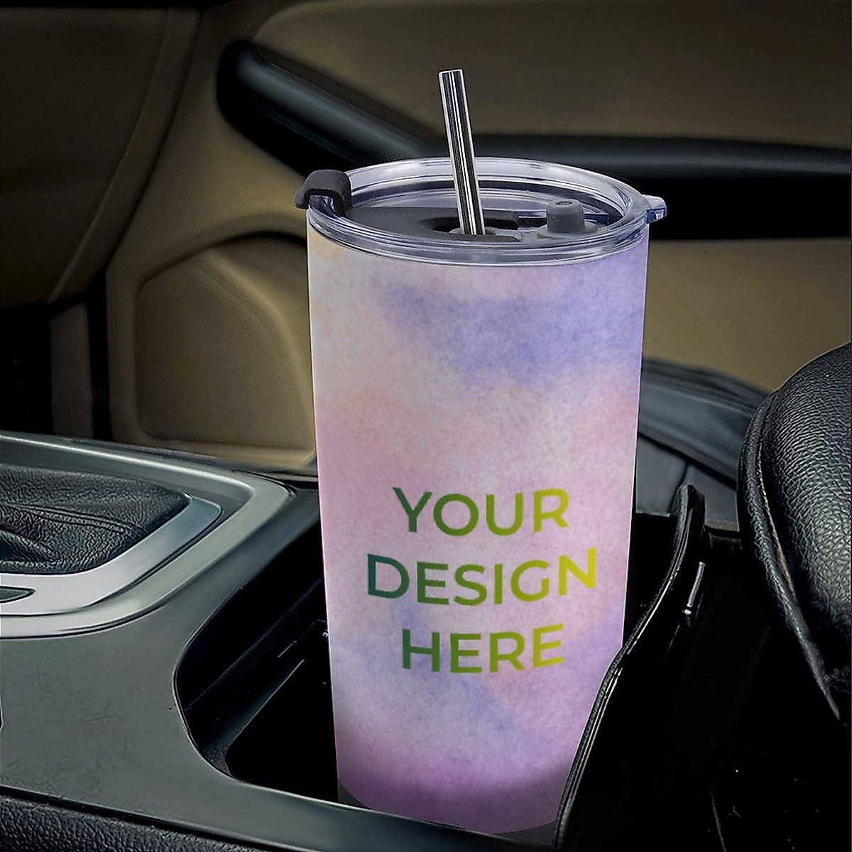 Personalized Stainless Steel Travel Mug Customized Bible Verse Scripture Quote Saying Coffee Cup Custom Insulated Tumbler with Lid Create Your Own Travel Tumbler for Home/Office/Party, 20oz