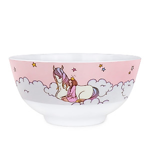 Kiz Designs Unicorn Children Dishes – Premium Melamine kids Dinnerware Set with Cup, Bowl, feeding Plate –Non-BPA and Dishwasher Safe (Multicolor)