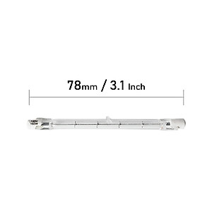 3 Pack TP Lighting J Type T3/78mm, 120V 150W Light Halogen
