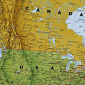 Maps International Giant World Map - Mega-Map Of The World - 46 x 80 - Full Lamination