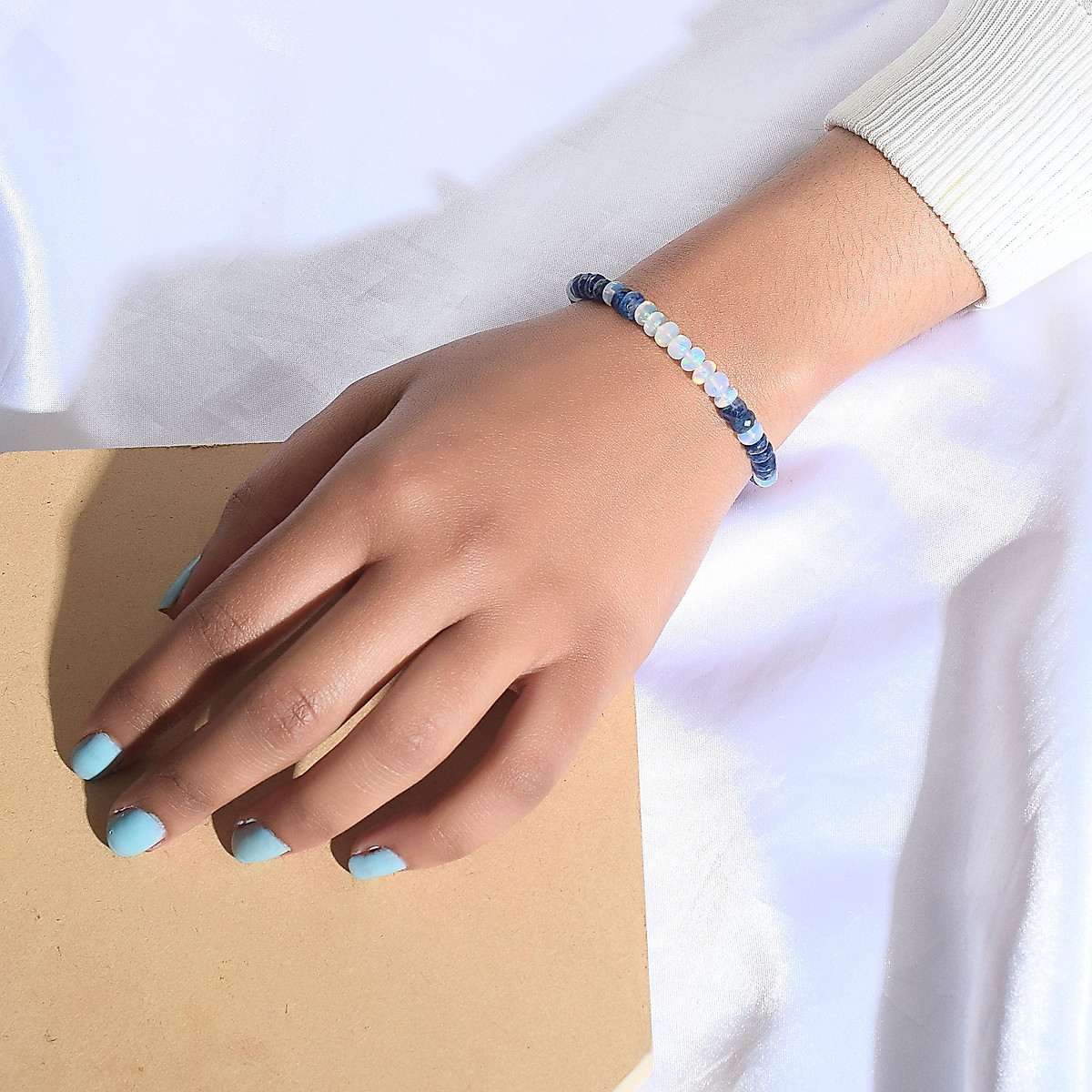 Vatslacreations Boho Ethiopian Fire Opal Bracelets for Women Trendy of Valentines Gifts, Silver Bracelets for Women the Best Womens Birthday gifts