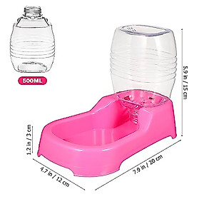 Mipcase Puppy Supplies Dog Water Feeder, Dog Water Dispenser Large, Automatic Pet Food Water Dispenser Plastic Food Feeding Bowls for Dogs Cats () Auto Feeder