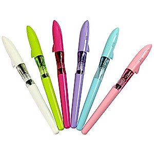 Gullor Jinhao Fountain Pen Shark Design, Fine Nib, 6 Candy Colors, 6PCS