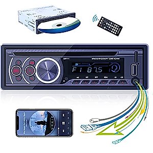 Single Din Car Stereo with DVD Player MP3 Car Radio CD Player with Bluetooth FM Receiver, USB/AUX/TF Card & Remote Control