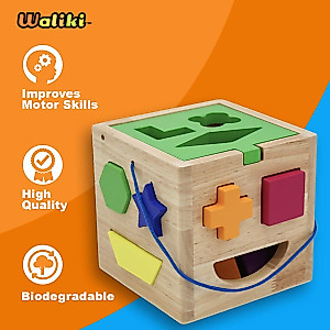 WALIKI Wooden Toy Pack for Kids | Pounding Bench, Shape Sorter Box & Rainbow Stacker | Montessori Developmental Toys for Toddlers & Preschoolers | Ages 2-5 | Educational Gift