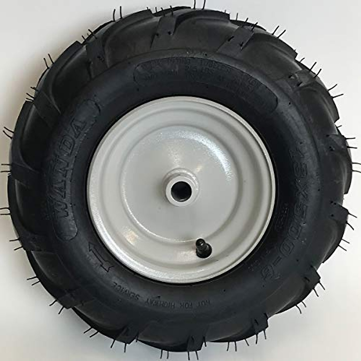 13x5.00-6 Tractor Tread Tire and Rim with 3/4 Inch Hub - Craftsman and Troy-Bilt Tiller Replacement Wheel