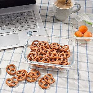 24 Piece Glass Food Storage Containers with Lids, Airtight Glass Storage Containers, BPA Free(12 Lids & 12 Containers)