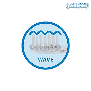 Emmi-dent Platinum 4-Pin Wave Bristle-Head Attachments - Electric Toothbrush Replacement Heads. Cleans with Ultrasound Waves. (Wave 4 Pack)