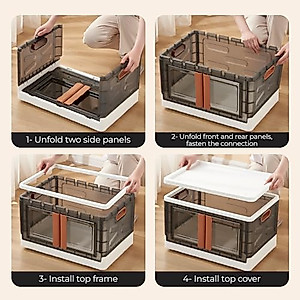 Shoe Storage Box,Plastic Stackable Shoe Organizer for Closet,Space Saving Shoe Storage Boxes,Lockable Sneaker Containers Case Bins with Lids & Wheels,Foldable Shoe Rack for Sneaker Boot (1 Pack)