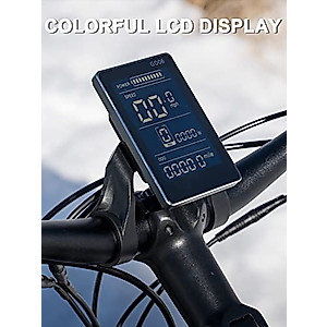 HAOQI Electric Bike for Adults 48V 20AH Removable Cells Battery Black Leopard Pro, 750W Brushless Motor, 26" x 4.0 Fat Tire 28MPH, 7-Speed