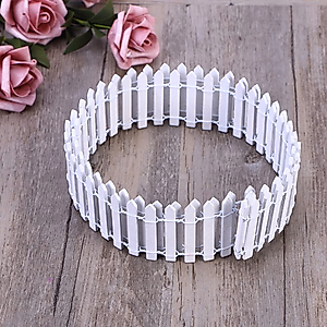 STOBOK 2pcs Mini Fence Mini Wood Fencing DIY Wood Picket Fence Miniature Fence Decoration Decorative Fence Panels Micro Landscape Accessories Fairy Garden Barrier Wooden Sand Table House