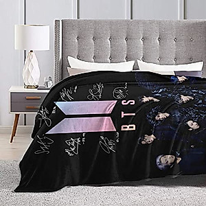 Fleiyd Kpop Fan Kpop Dynamite Throw Blanket Ultra Soft Flannel Blankets Home Furnishing Blanket Sofa Blanket 50 inches X40 inches