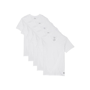 POLO RALPH LAUREN P5 Cotton Classic V-Necks 5 White/Cruise Navy LG