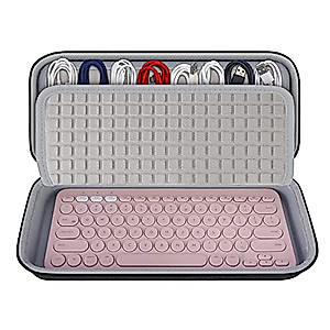 Hard Electronics Organizer, Universal Travel Cable Organizers, Large Electronic Accessories Storage Case Bag for Laptop Adapter, Cord, Charger, Plug, Hard Drive, Earphone, USB Hub, Black