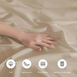 IR Imperial Rooms Cream King Size Duvet Cover - Soft & Cozy Hotel Quality Bedding, Double Brushed Microfiber Set of 3 Piece with Button Closure, 1 Duvet Cover 104”x90” & 2 Pillow Shams 20” x 36”