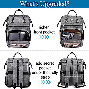 LOVEVOOK Laptop Backpack for Women,17 Inch Work Travel Bag Computer Bags Teacher Doctor Nurse Bags College Backpack Purse (Upgraded)