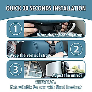 CARTMAN Baby Car Mirror, Safety Car Seat Mirror for Rear Facing Infant with Wide Crystal Clear View, Shatterproof, Fully Assembled, Crash Tested and Certified