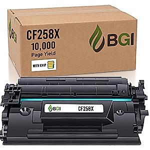 BGI Remanufactured Toner Cartridge for HP 58X CF258X (Includes CHIP) for HP Laserjet Pro M404dw M404dn M404n M404 MFP M428fdn M428fdw M428dw M428 | High Yield | CHIP Installed | Made in USA