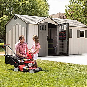 Lifetime 60214 17.5 x 8 Ft. Outdoor Storage Shed, Desert Sand