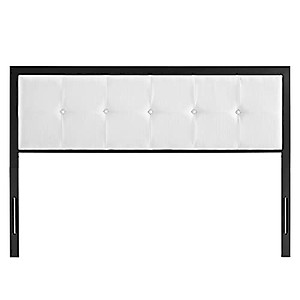 Modway MOD-6176 Teagan Tufted Fabric Queen Headboard in Black White